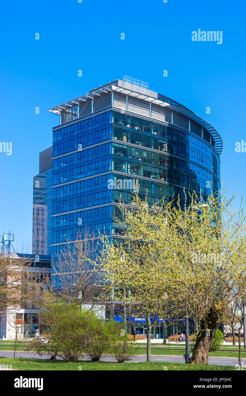Poland, Warsaw: Modern office buildings in the Polish capital Stock ...