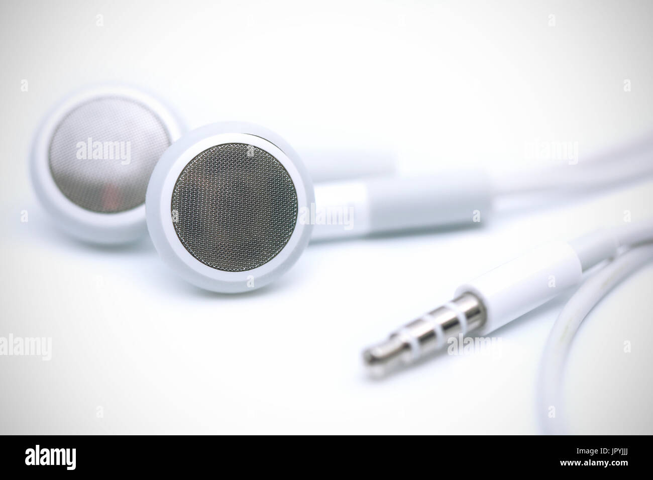 Headphones on a white background Stock Photo - Alamy