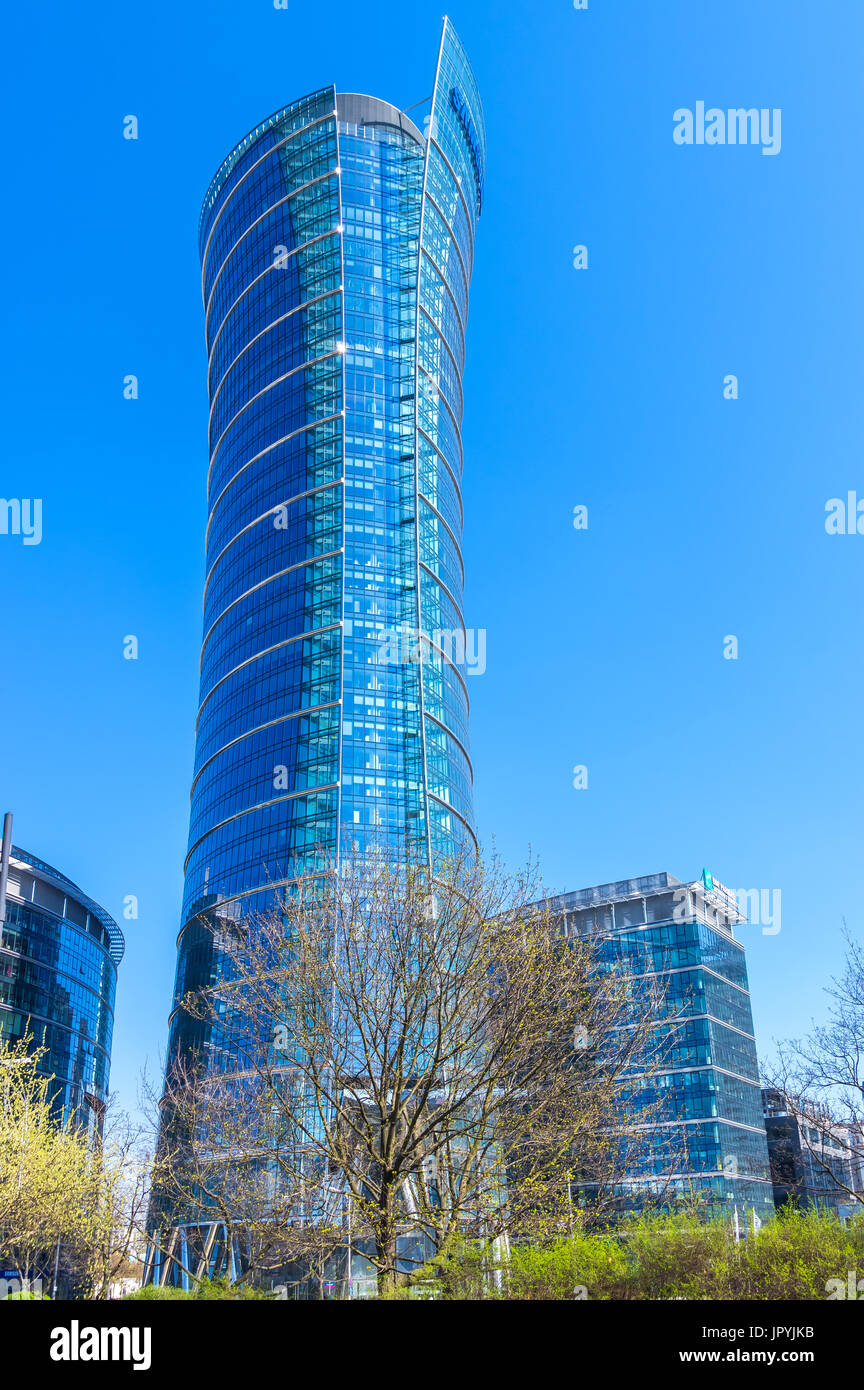 Poland, Warsaw: Modern office buildings in the Polish capital Stock ...