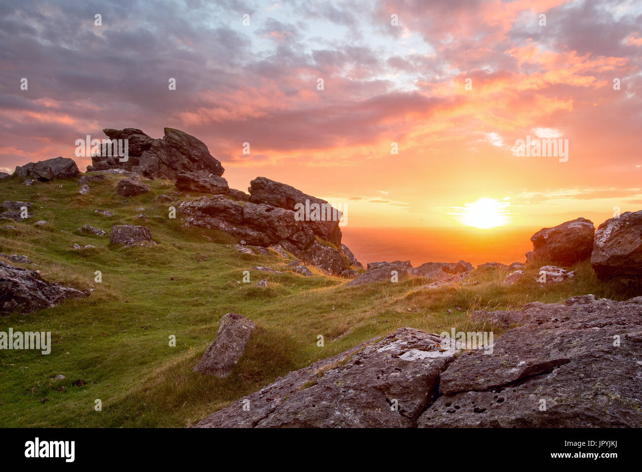 Beautiful sunset landscape dartmoor hi-res stock photography and images ...