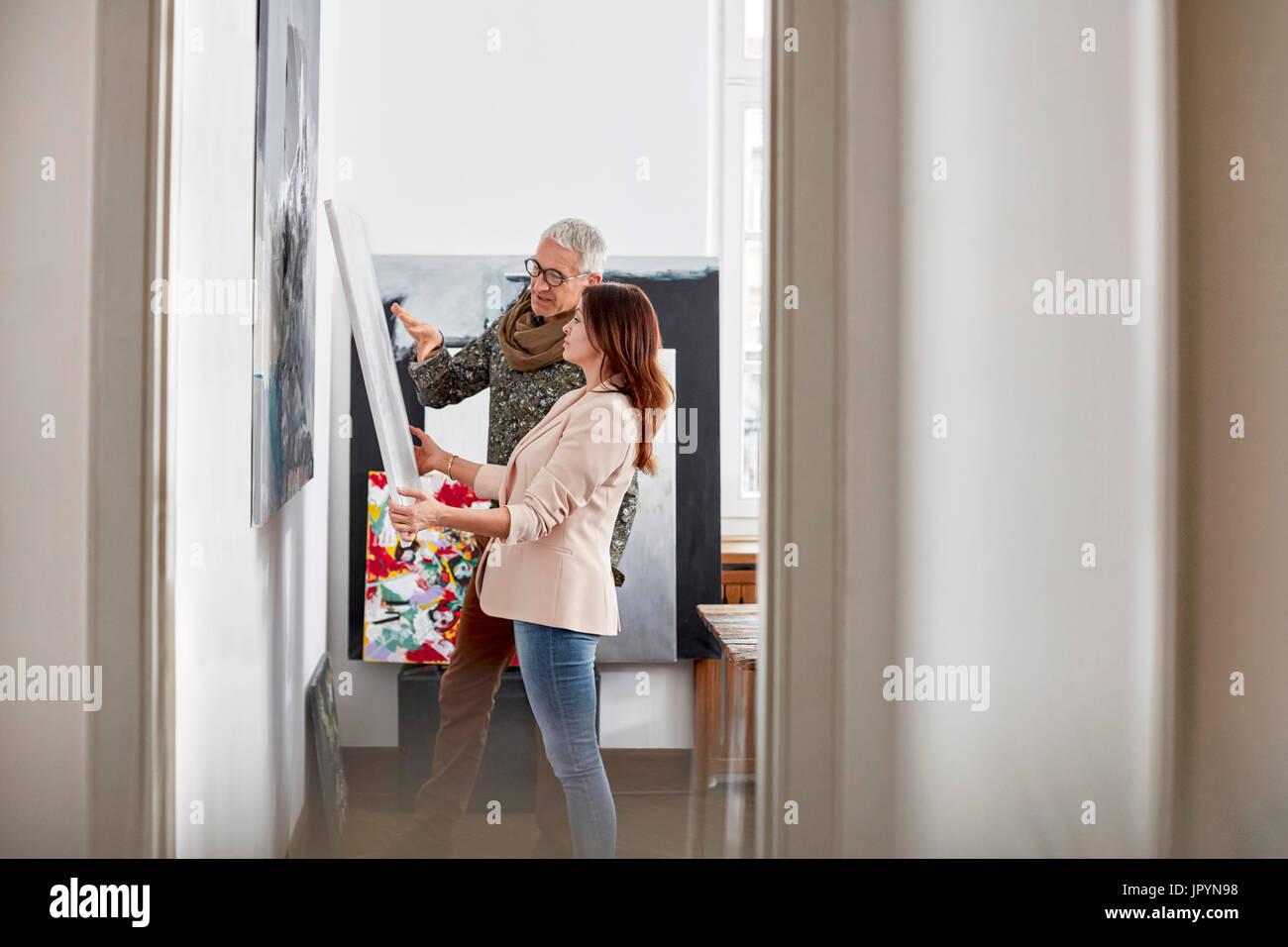 Painting showing two women hi-res stock photography and images - Alamy