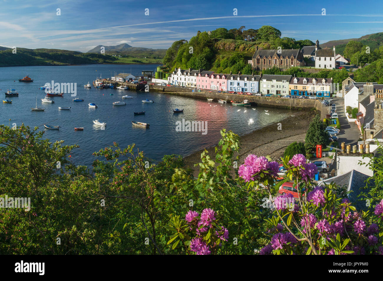 Port of Portree - Isle of Skye Scotland Hebrides Stock Photo - Alamy