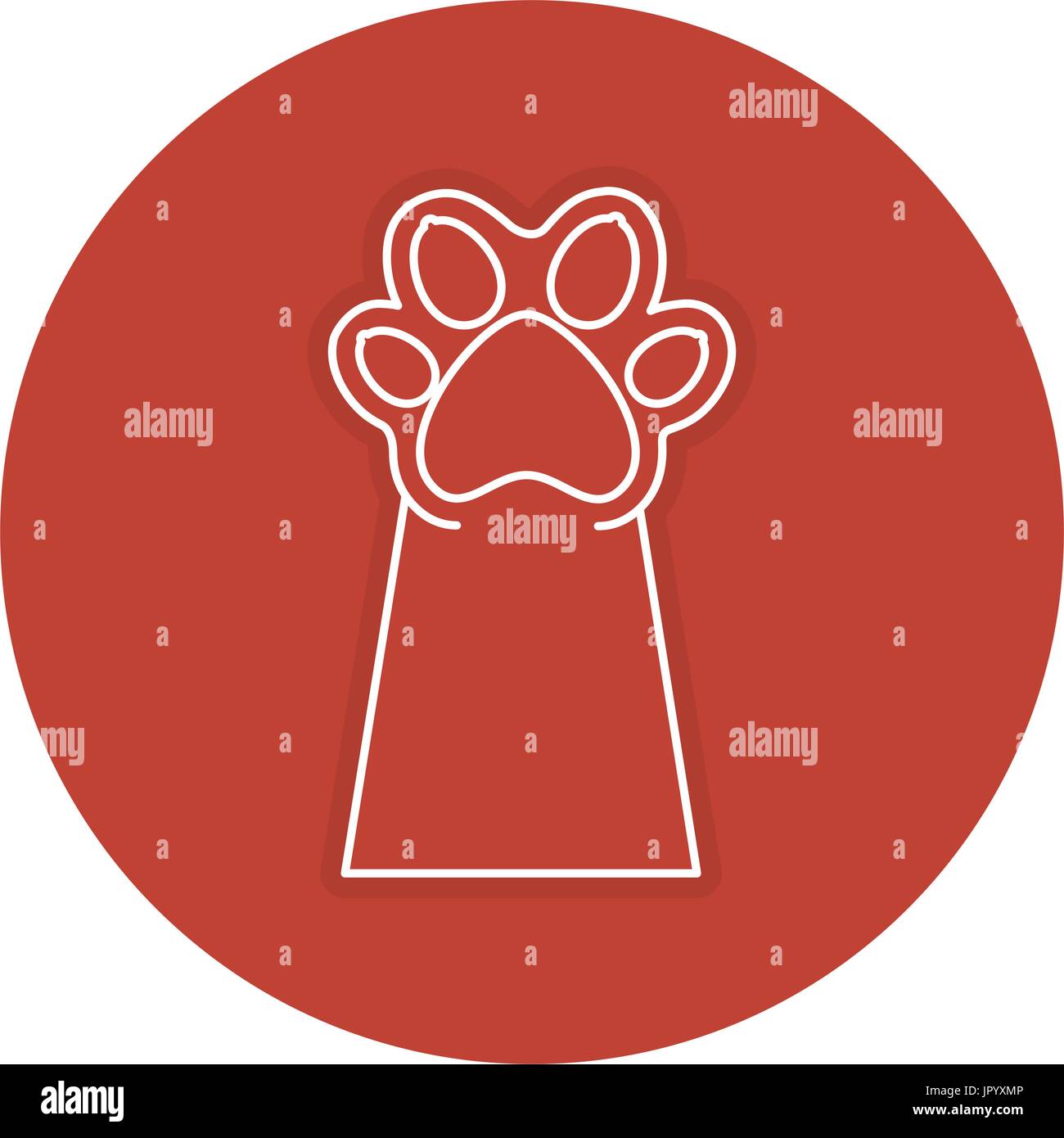 paw mascot isolated icon Stock Vector Image & Art - Alamy