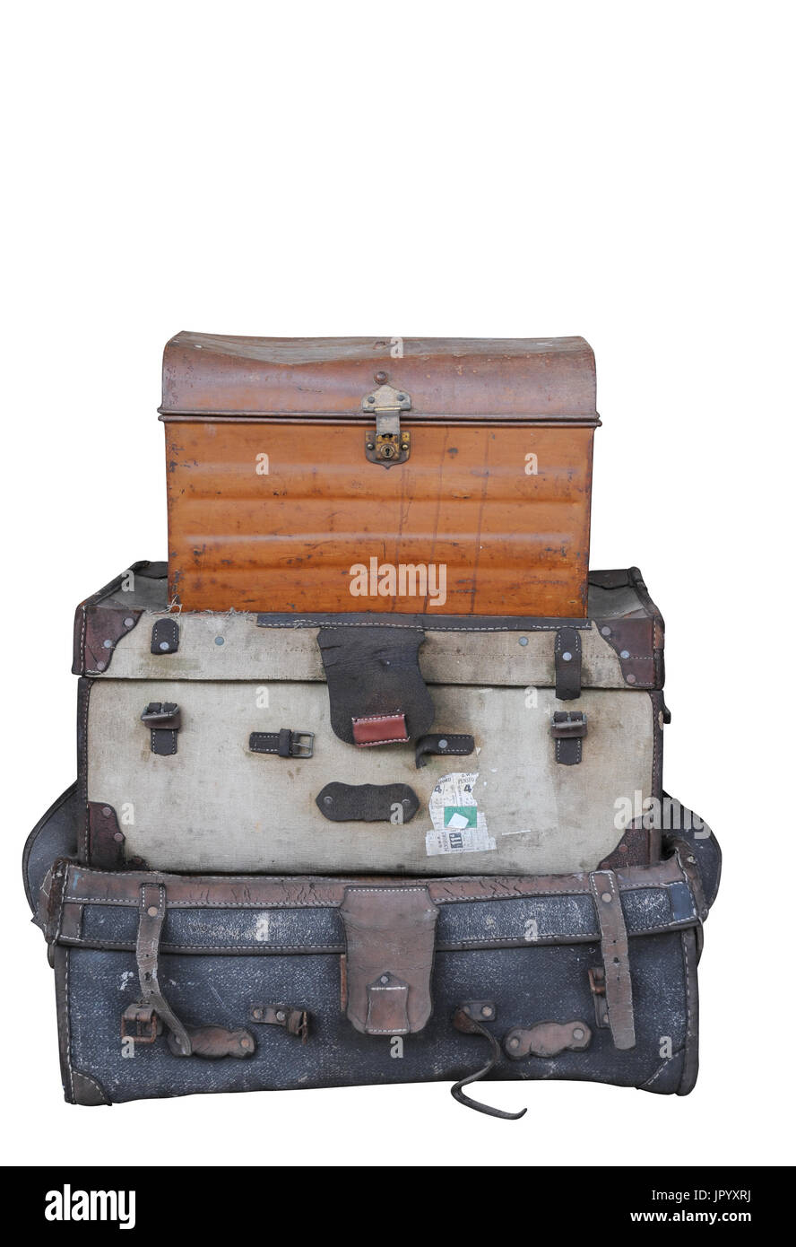 Pile of old cases Cut Out Stock Images & Pictures - Alamy