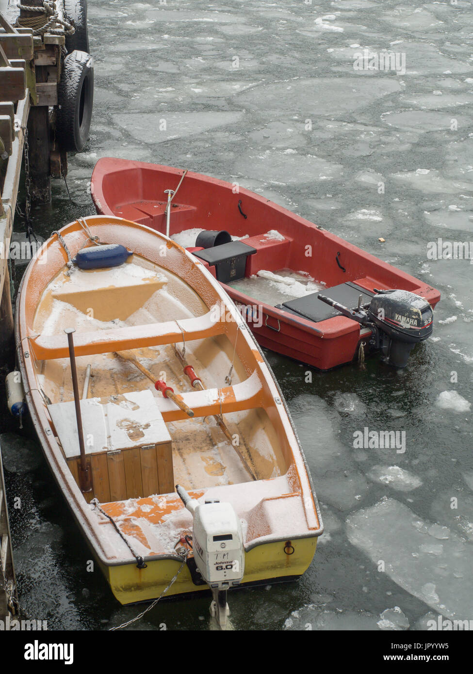 Wooden landing stage small boats hi-res stock photography and images ...