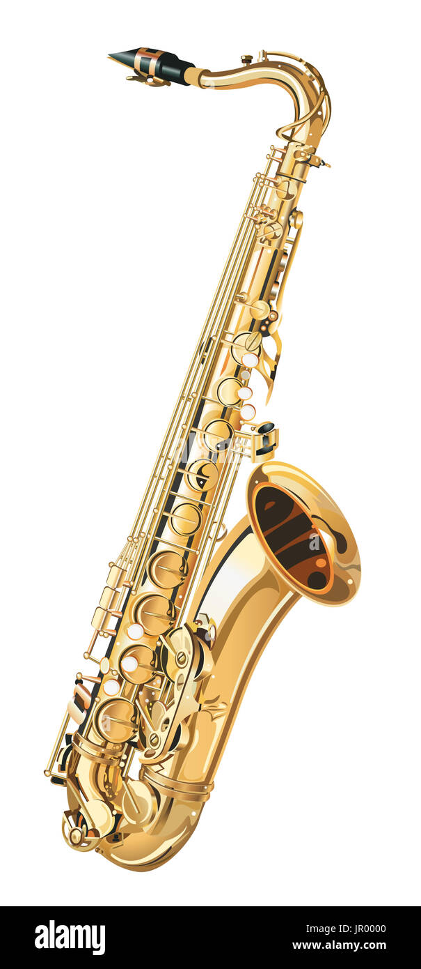 Saxophone vector illustration Stock Photo - Alamy