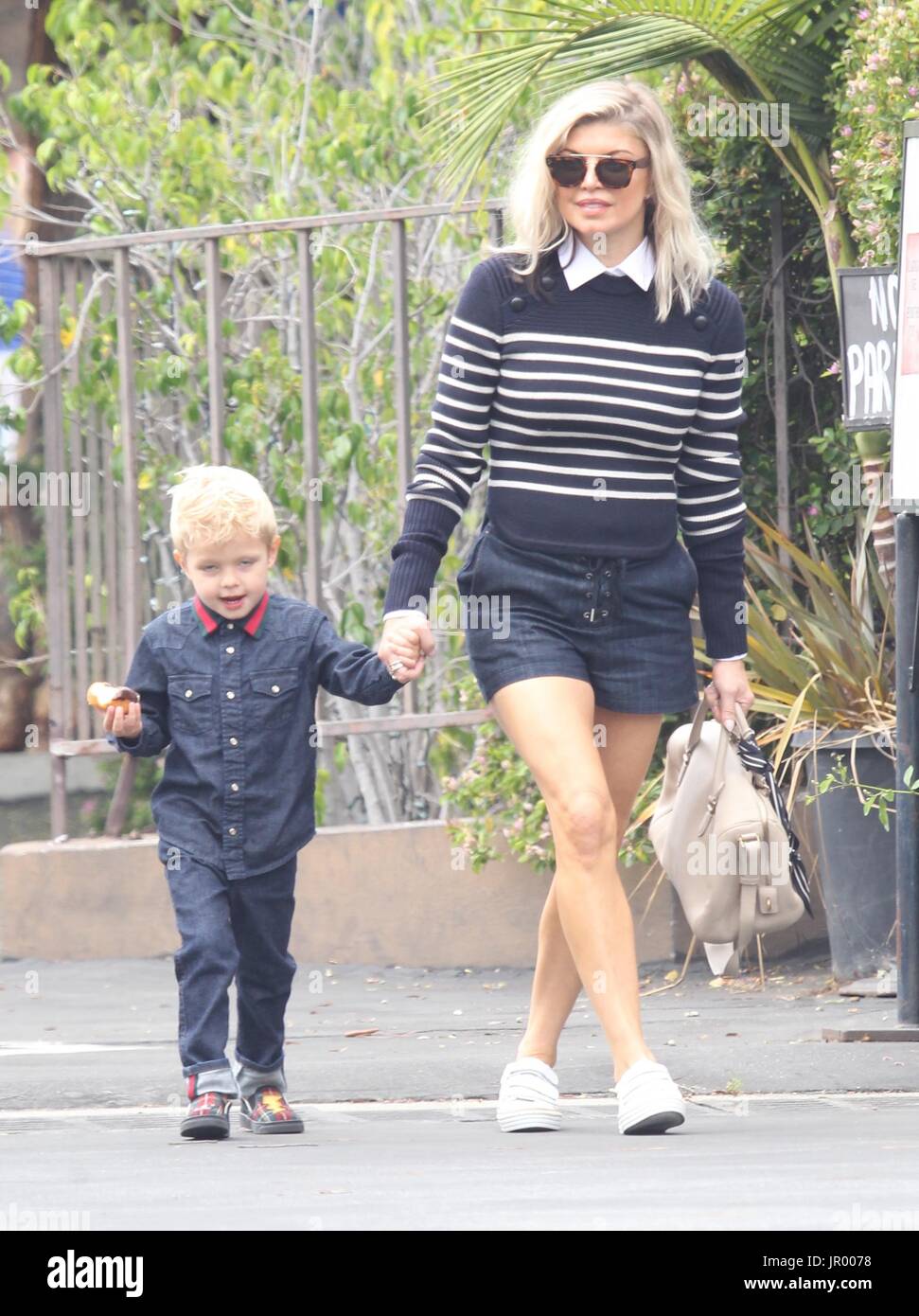 American singer Fergie spotted taking her son to church in Brentwood ...