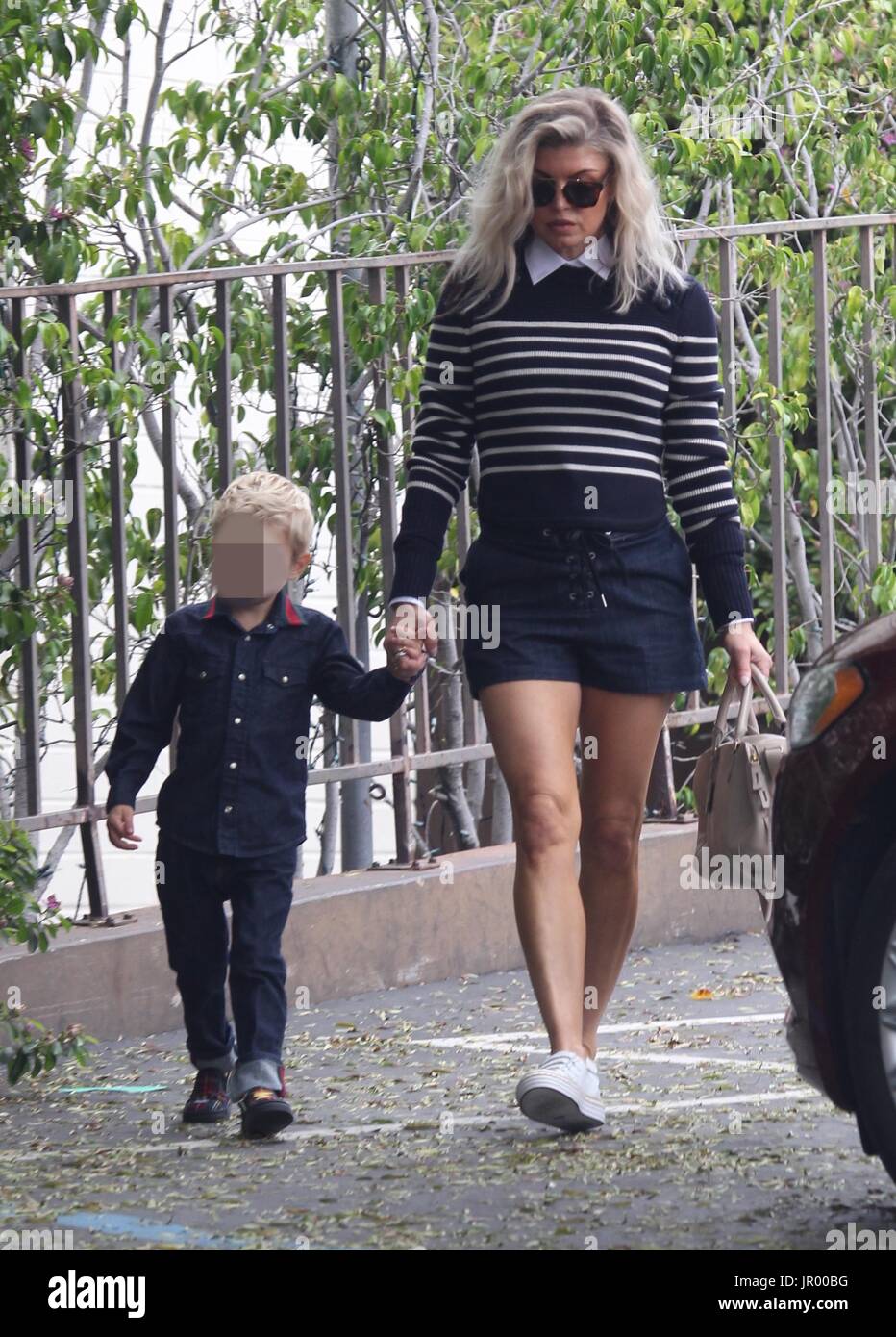American singer Fergie spotted taking her son to church in Brentwood ...