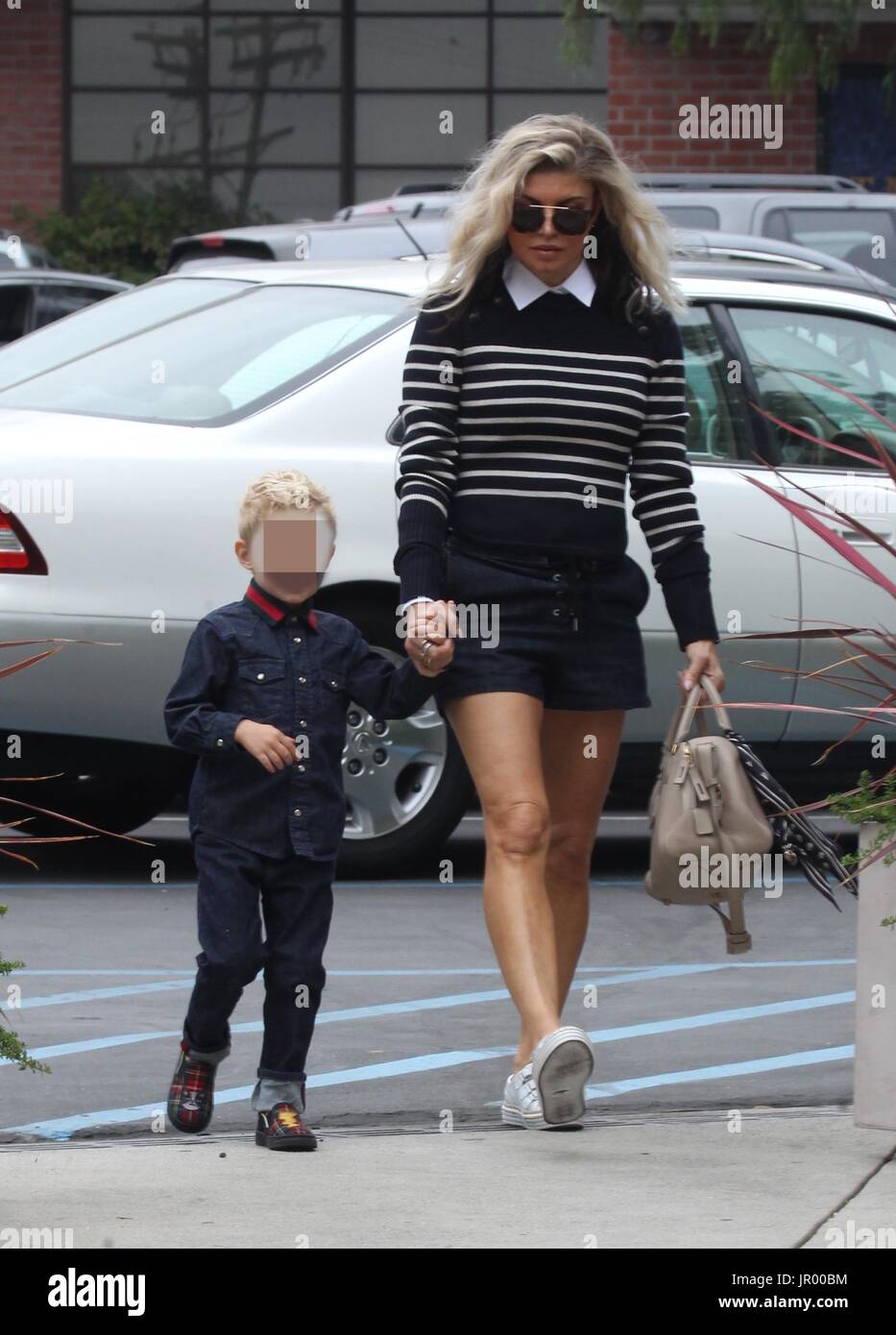 American singer Fergie spotted taking her son to church in Brentwood ...