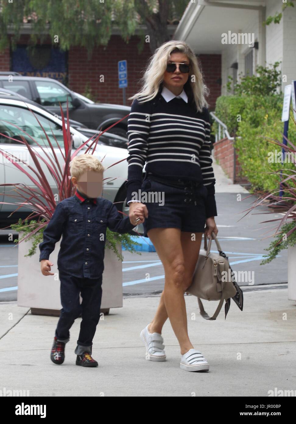 American singer Fergie spotted taking her son to church in Brentwood ...