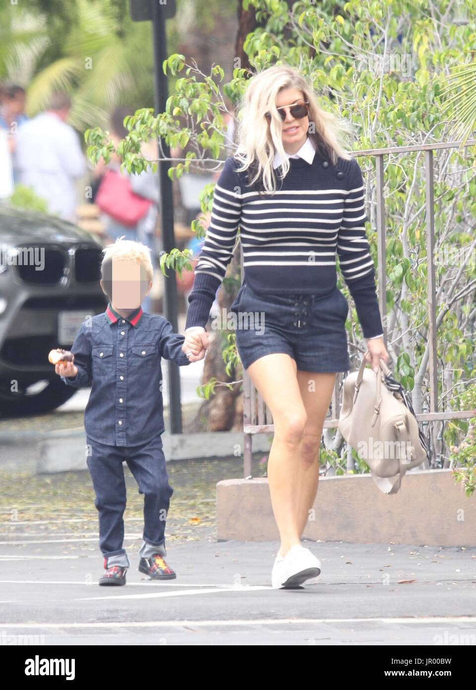 American singer Fergie spotted taking her son to church in Brentwood ...