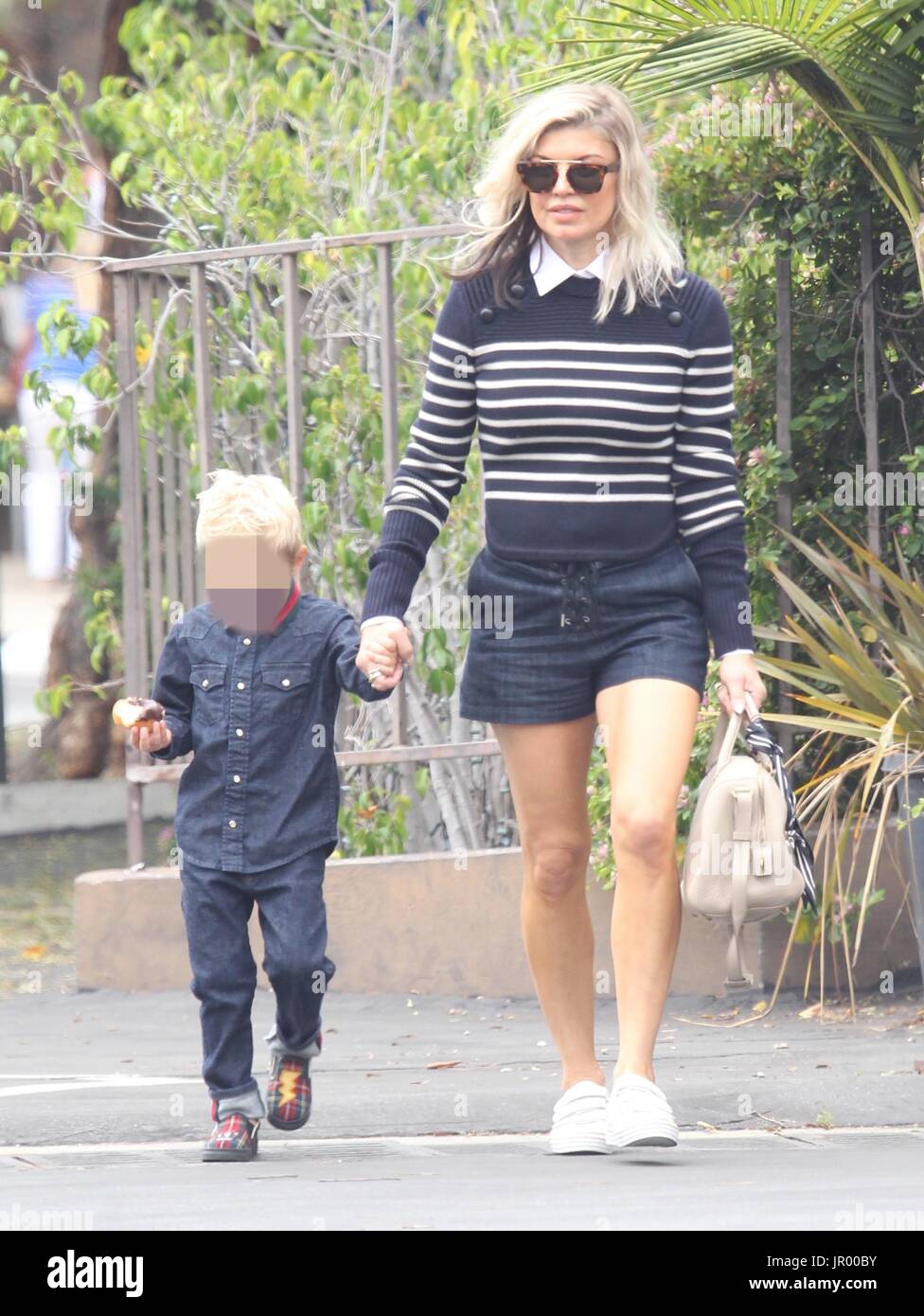 American singer Fergie spotted taking her son to church in Brentwood ...