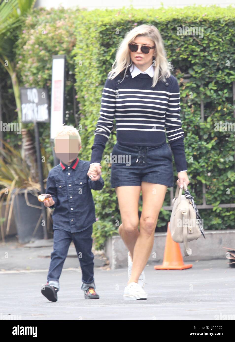 American singer Fergie spotted taking her son to church in Brentwood ...
