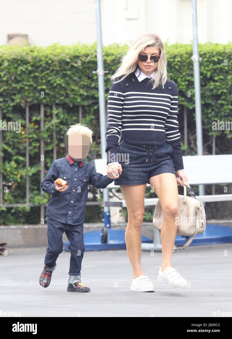 American singer Fergie spotted taking her son to church in Brentwood ...