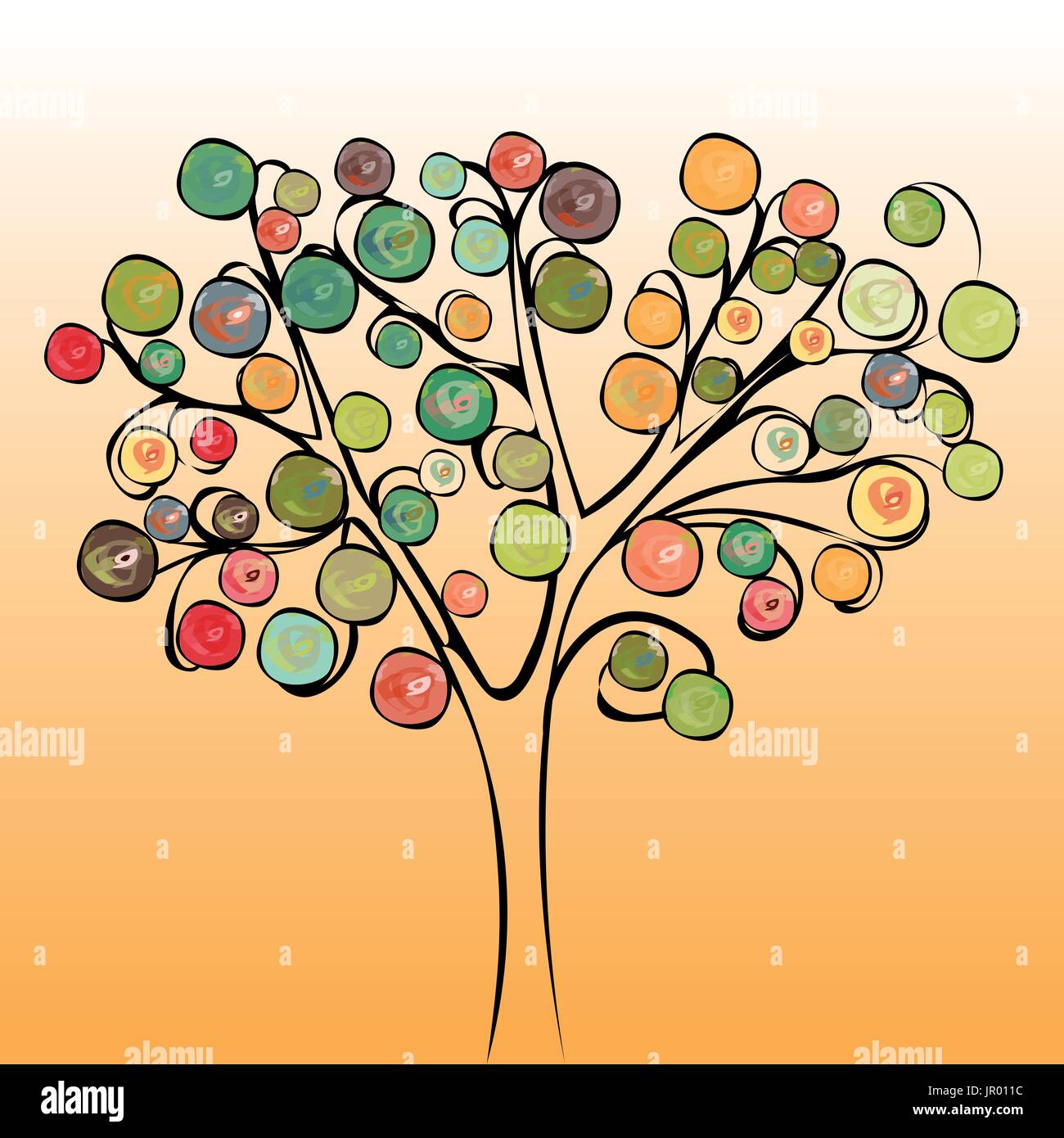 Tree colorful abstract background Stock Vector Image & Art - Alamy