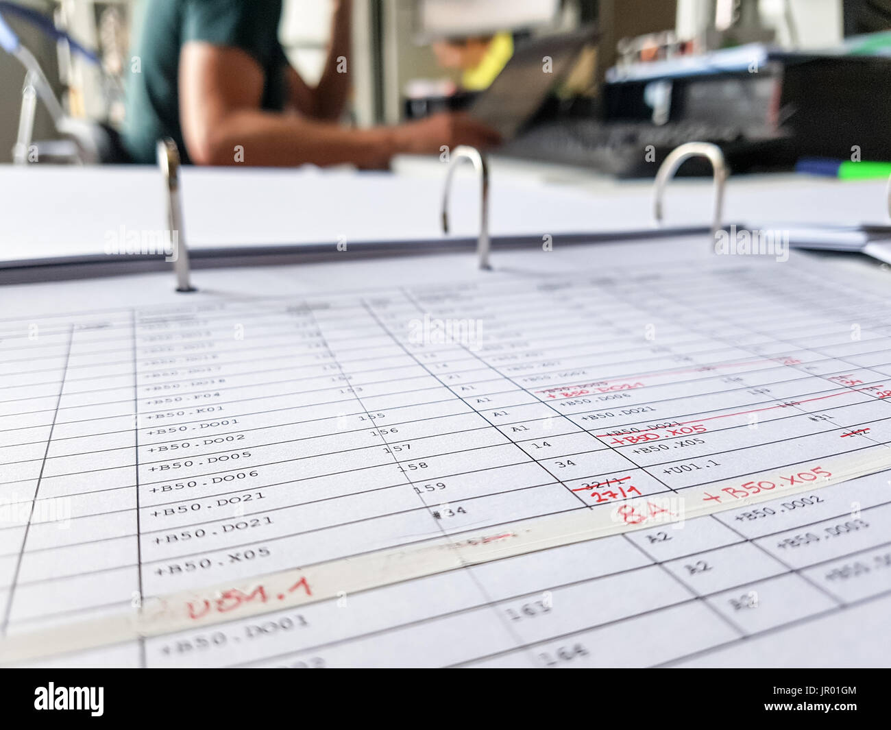Checked and remarked documentation Stock Photo - Alamy