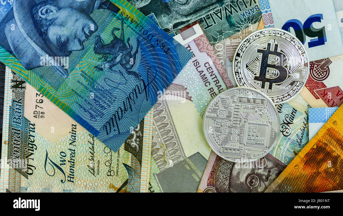 International money collage hi-res stock photography and images - Alamy