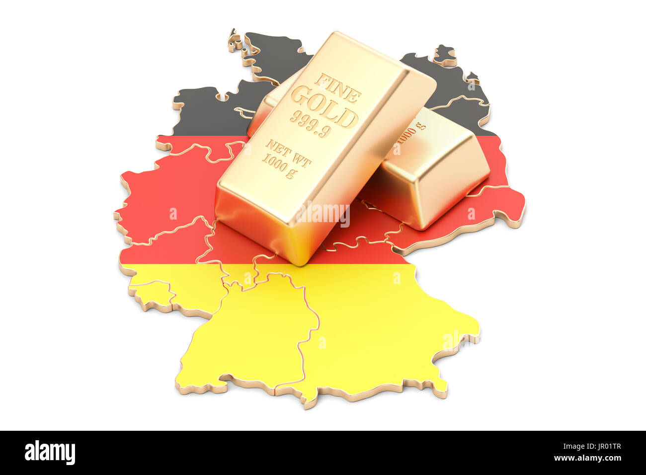 Foreign-exchange reserves of Germany concept, 3D rendering isolated on ...