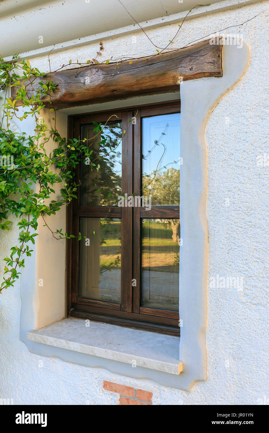 Mediterranean house. Door and window Stock Photo - Alamy