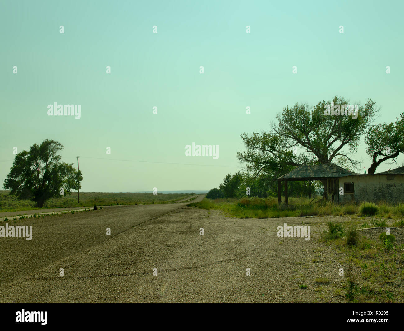 This is the dirt section of Old Route 66 on the border of Texas and New ...