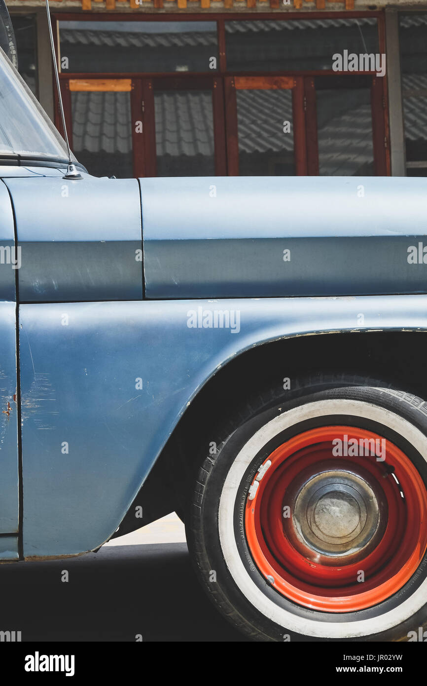 Vintage Pick-up Truck Side Rear View Wheel Stock Photo - Alamy