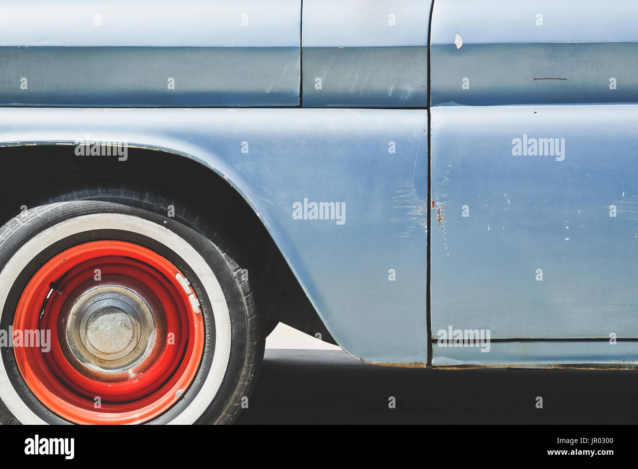 Vintage Pick-up Truck Side Rear View Wheel Stock Photo - Alamy