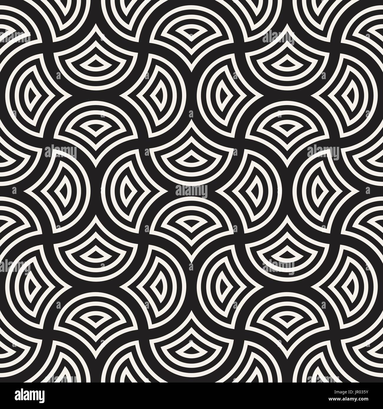 Vector Seamless Rounded Lines Pattern. Abstract Geometric Background ... Vector Seamless Rounded Lines Pattern. Abstract Geometric Background ...
