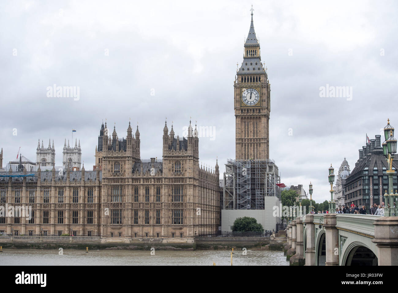 Scaffolding continues to be erected on the Elizabeth Tower at the ...