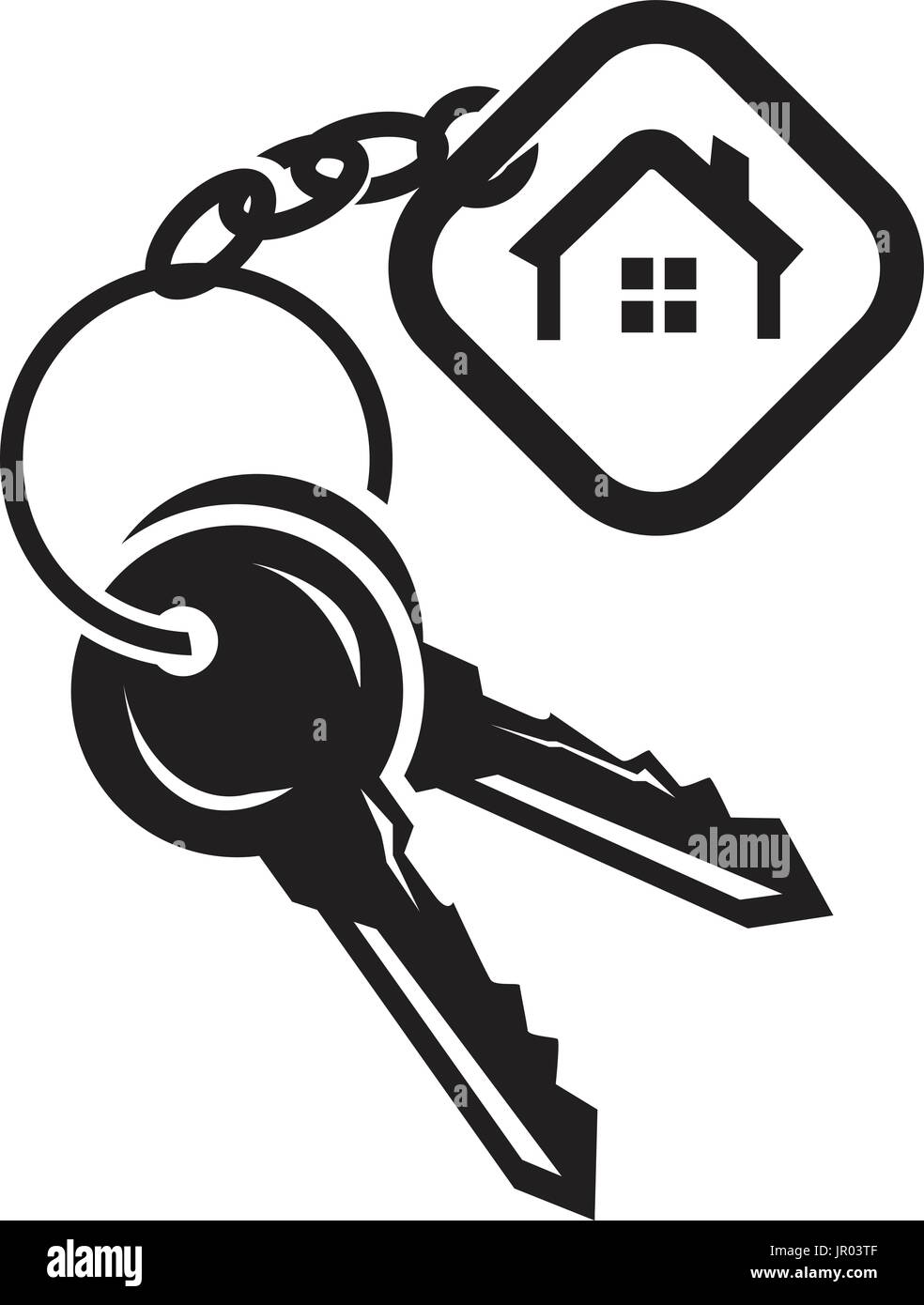 home keys with tag, icon design, isolated on white background Stock ...