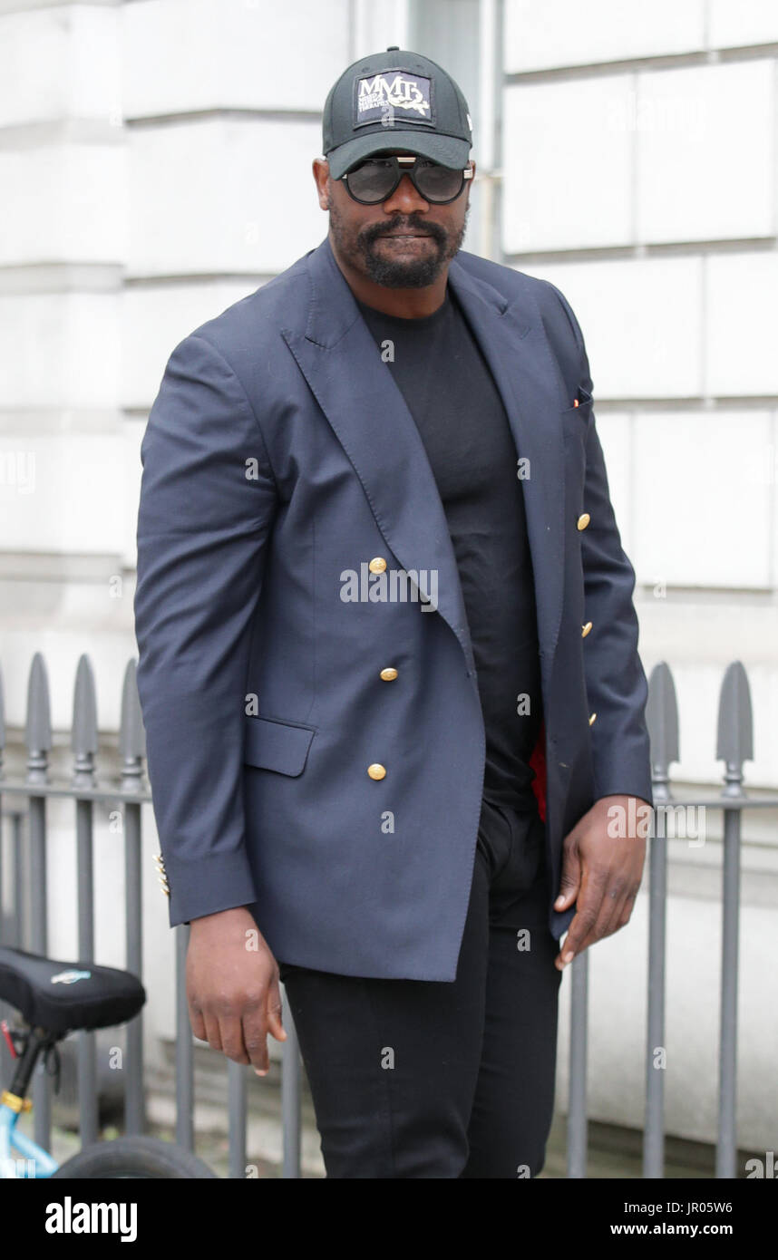 Boxer Dereck Chisora arrives at Westminster Magistrates' Court where he ...