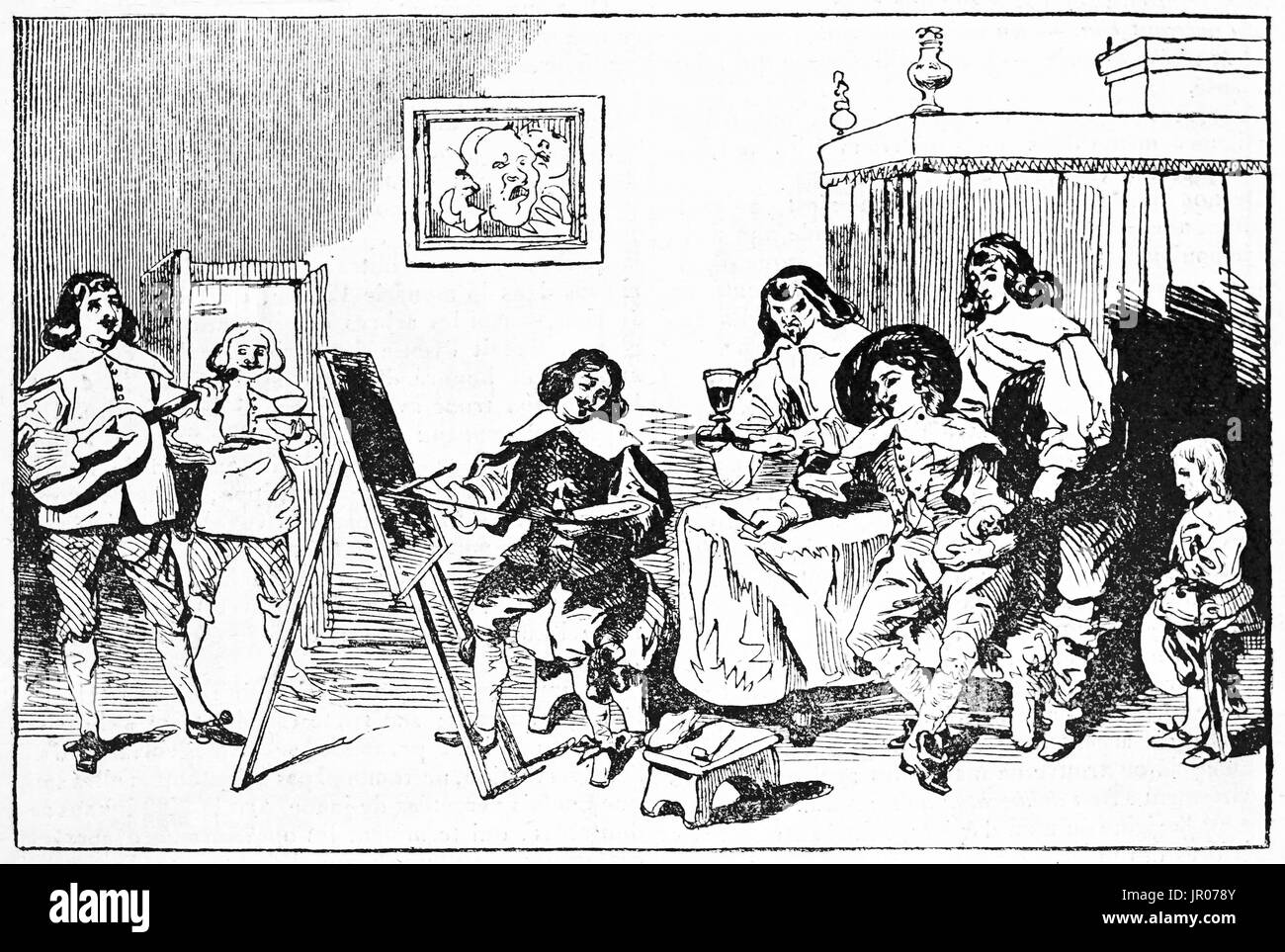 Old reproduction of a picture kept in Louvre museum depicting Joos van ...