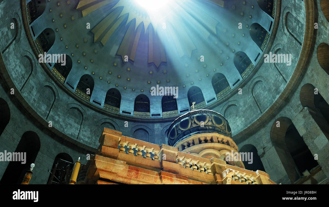 Jesus Empty Tomb in Jerusalem and Dome over it Stock Photo - Alamy