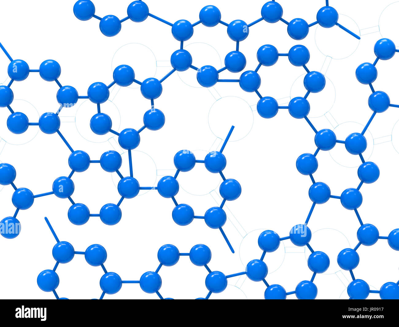 3d rendering molecule structure on white background Stock Photo - Alamy