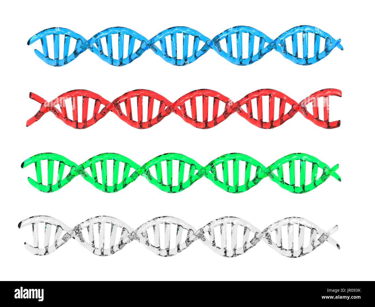 3d rendering dna structure or dna helix on white background Stock Photo ...