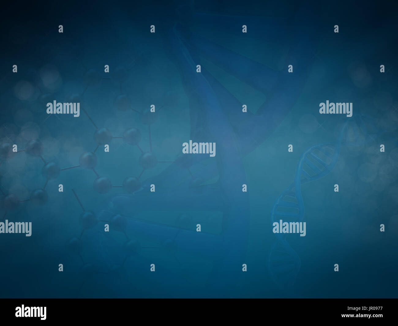 science abstract background with dna and molecule structure Stock Photo ...