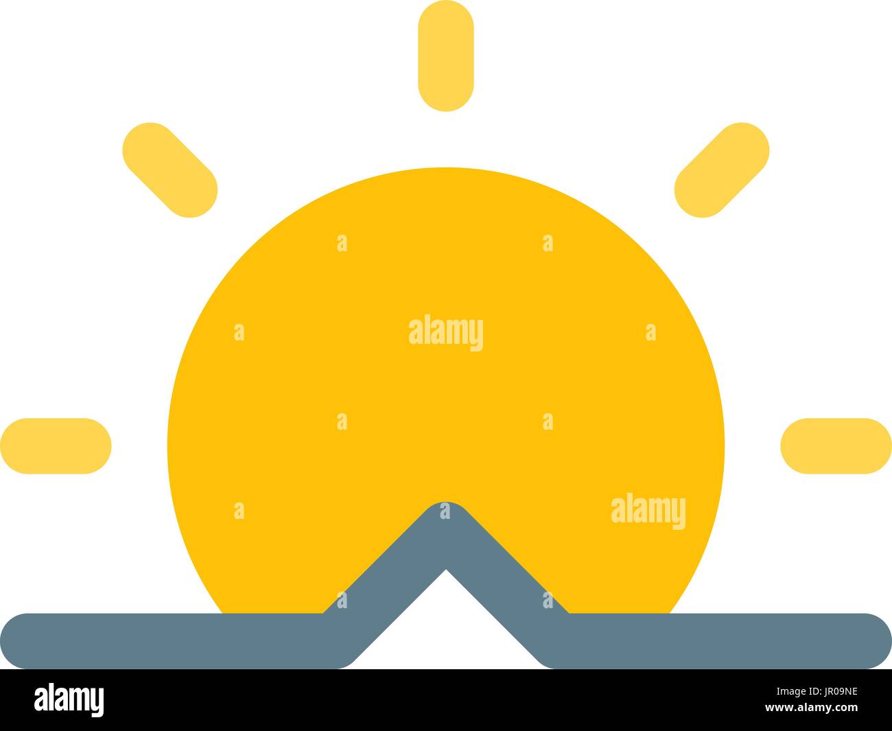 Sunny morning dawn sunrise rising sun Stock Vector Images - Alamy
