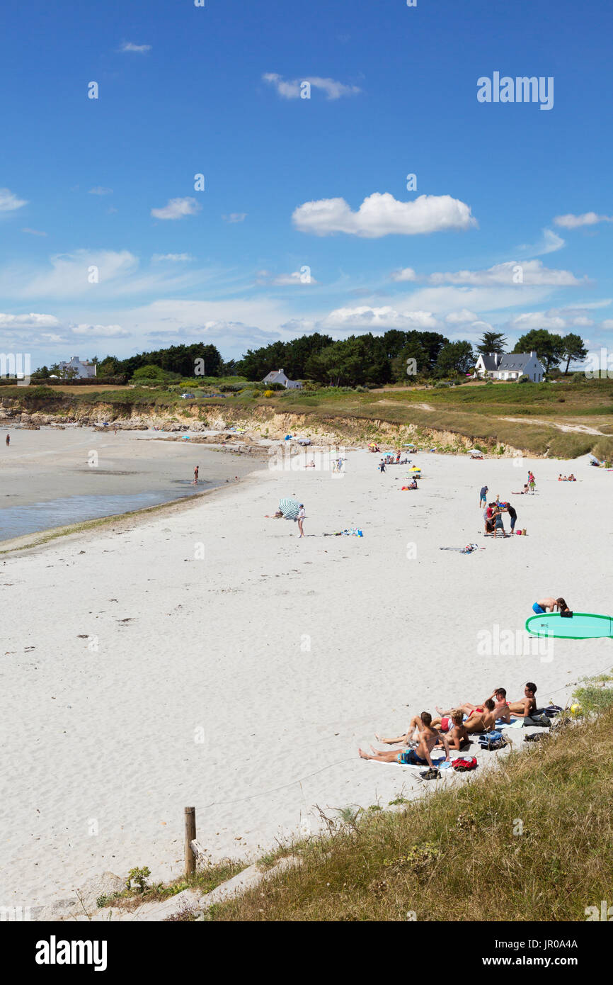 Brittany beach - Raguenez beach, Finistere, Brittany, northern France ...