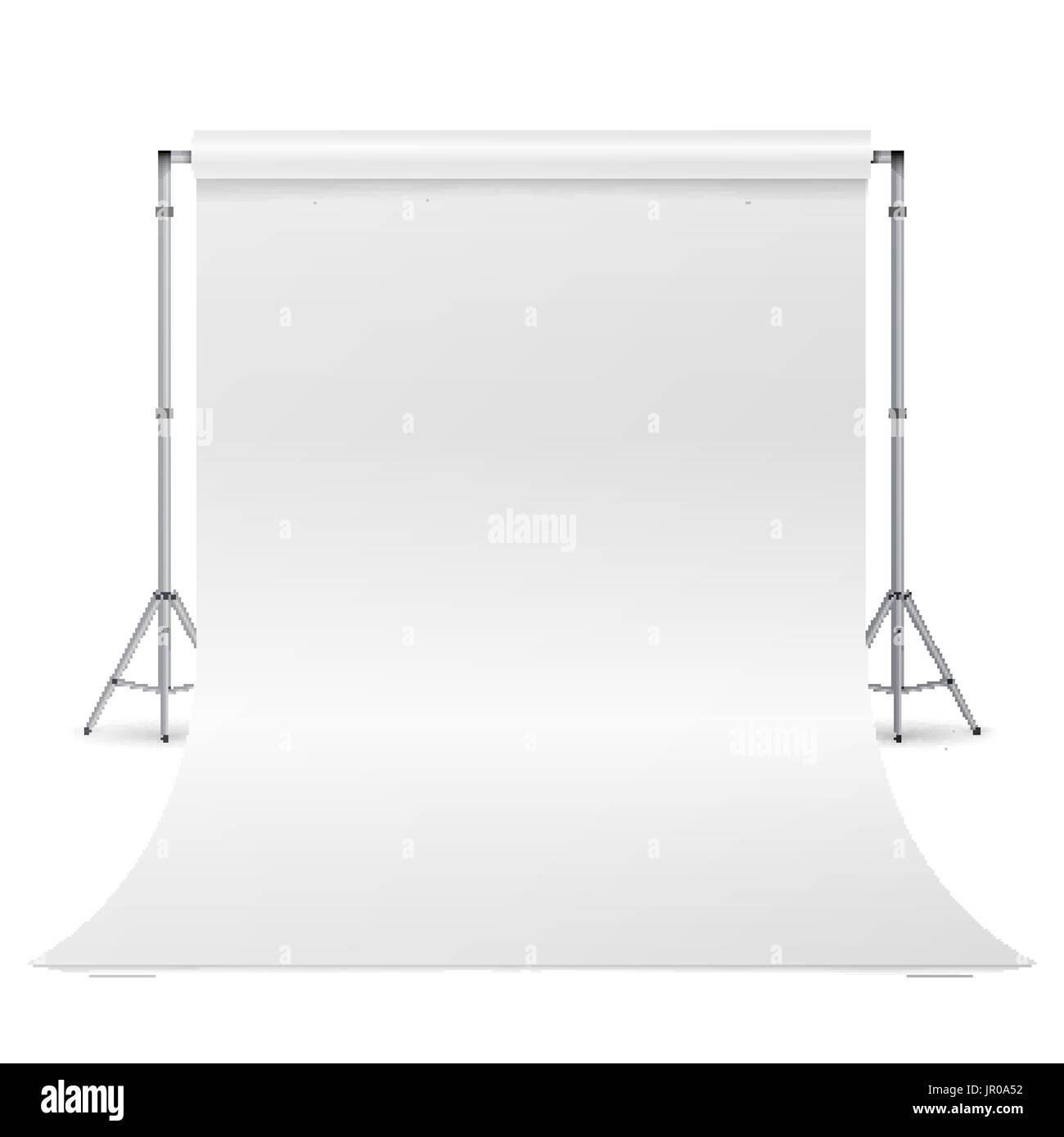 Photography Studio Vector. Clean White Canvas Isolated. Realistic ...