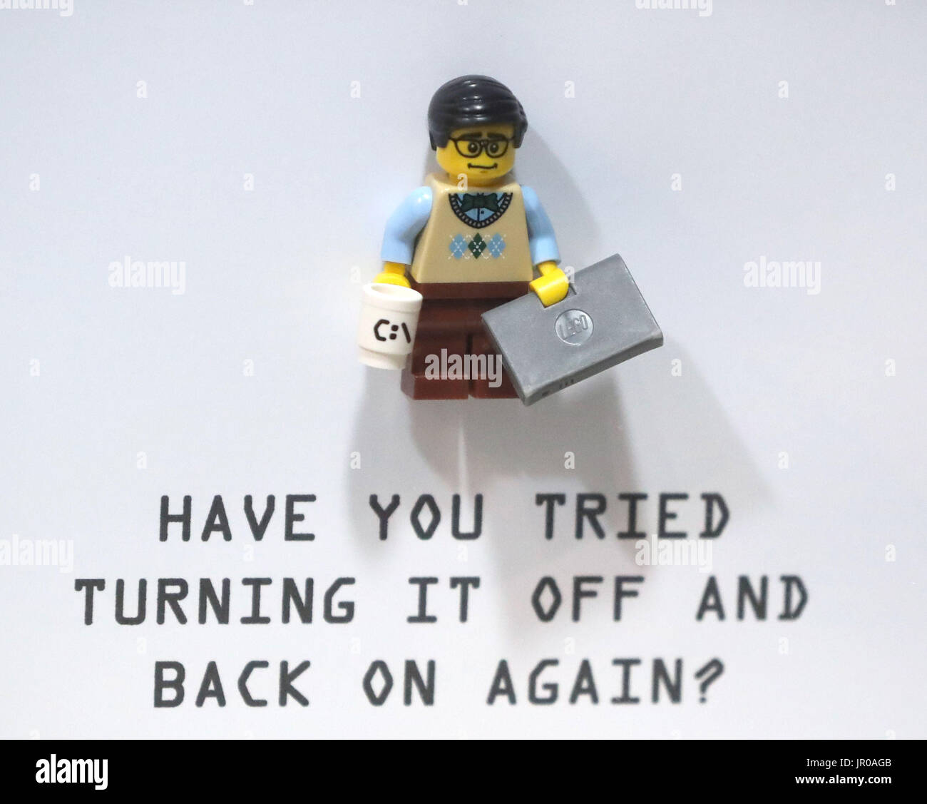 Moss from the IT crowd on display at the BRICKLIVE event for Lego fans ...