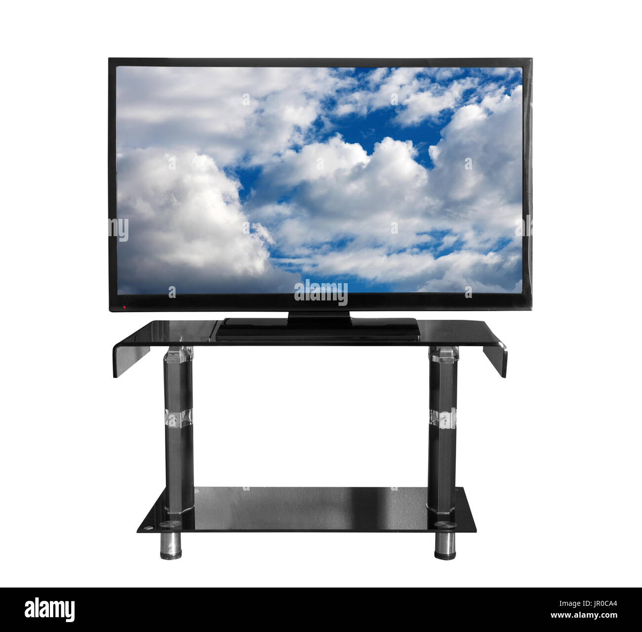 Tv on the stand with picture Stock Photo - Alamy