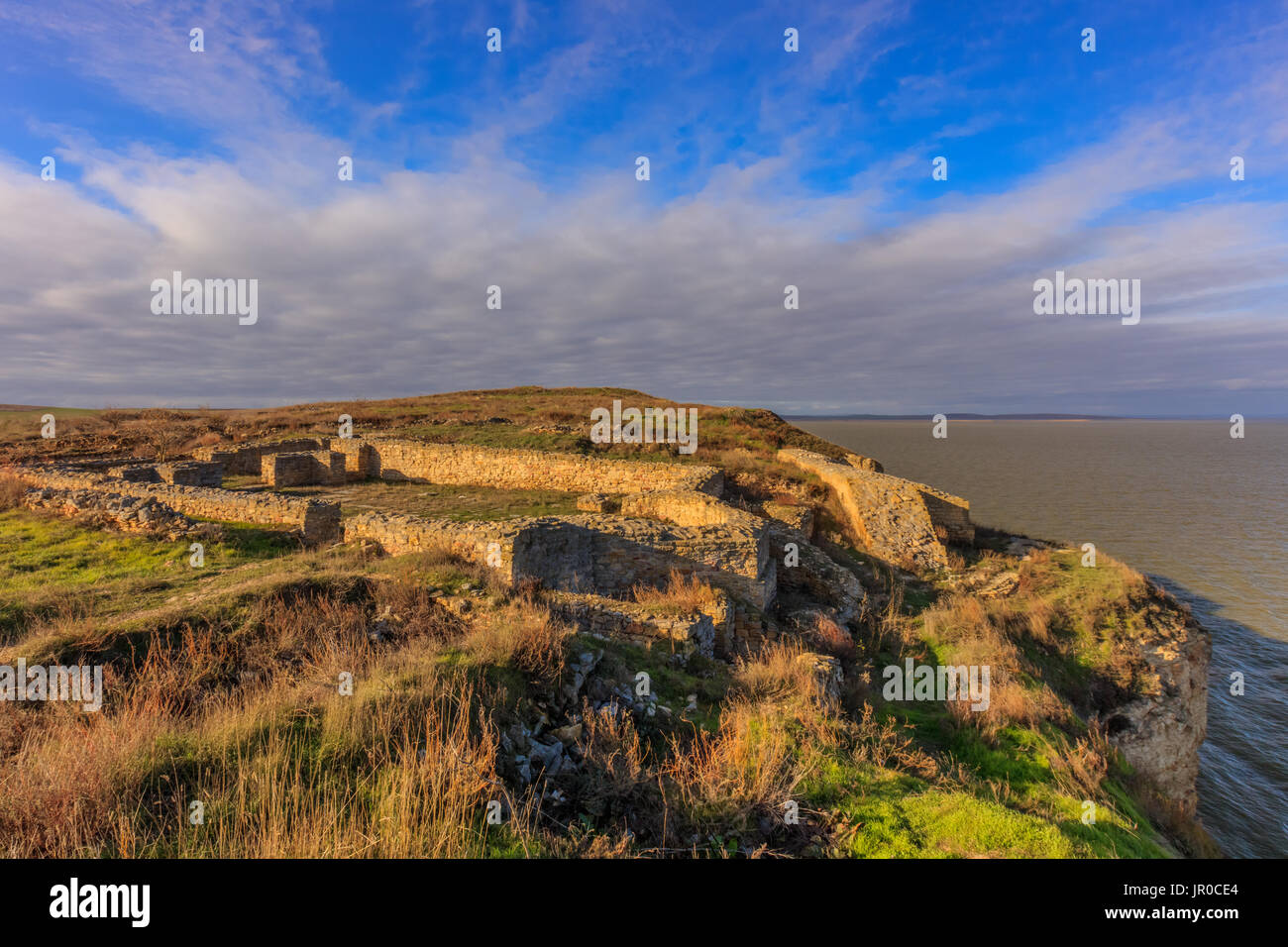 the ruins of the Argamum fortress. Dobrogea, Romania Stock Photo - Alamy