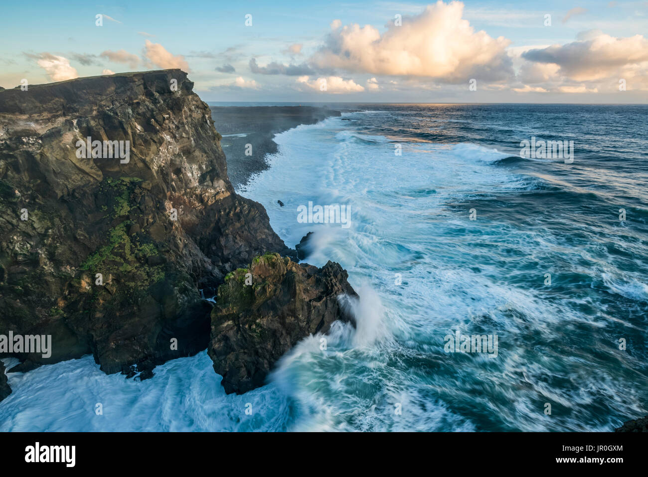 Large Waves Crash Against The Cliffs And Coast Along The Southwest Area ...
