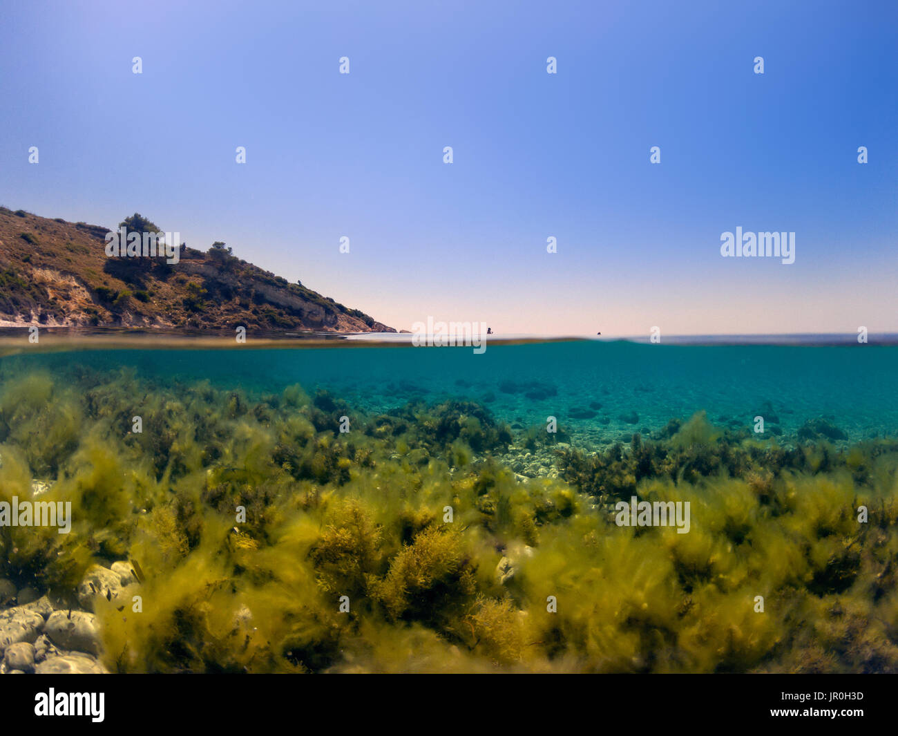 Split image rocks underwater hi-res stock photography and images - Alamy