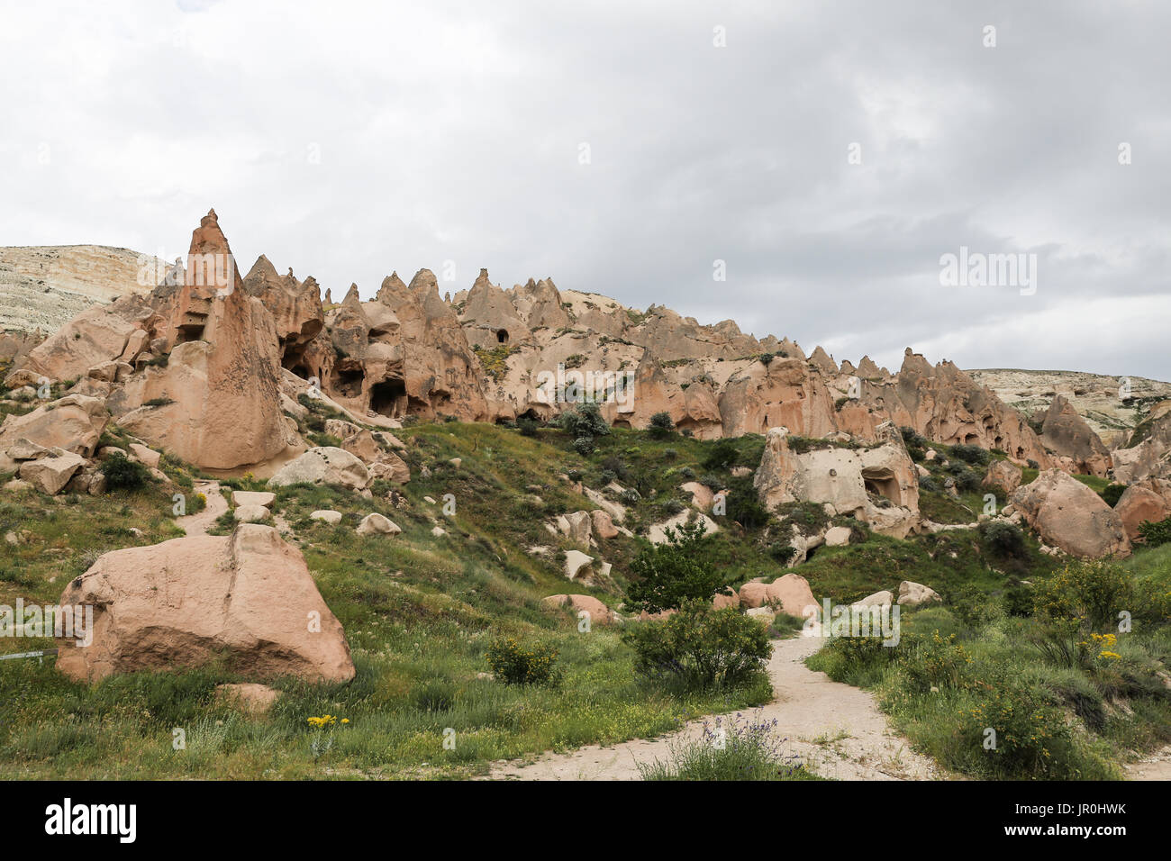 Rock Formations in Zelve Valley, Cappadocia, Turkey Stock Photo - Alamy