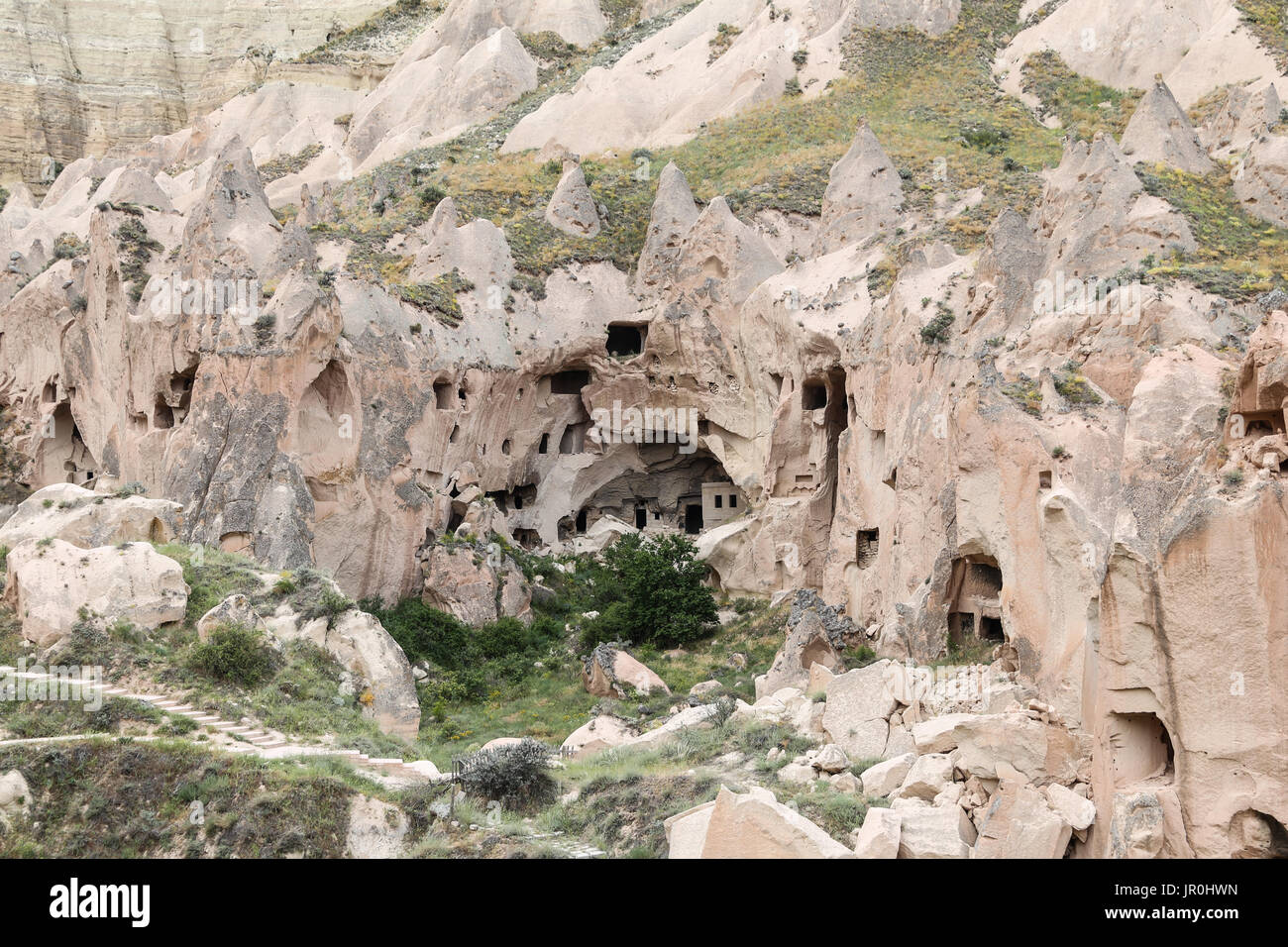 Rock Formations in Zelve Valley, Cappadocia, Turkey Stock Photo - Alamy