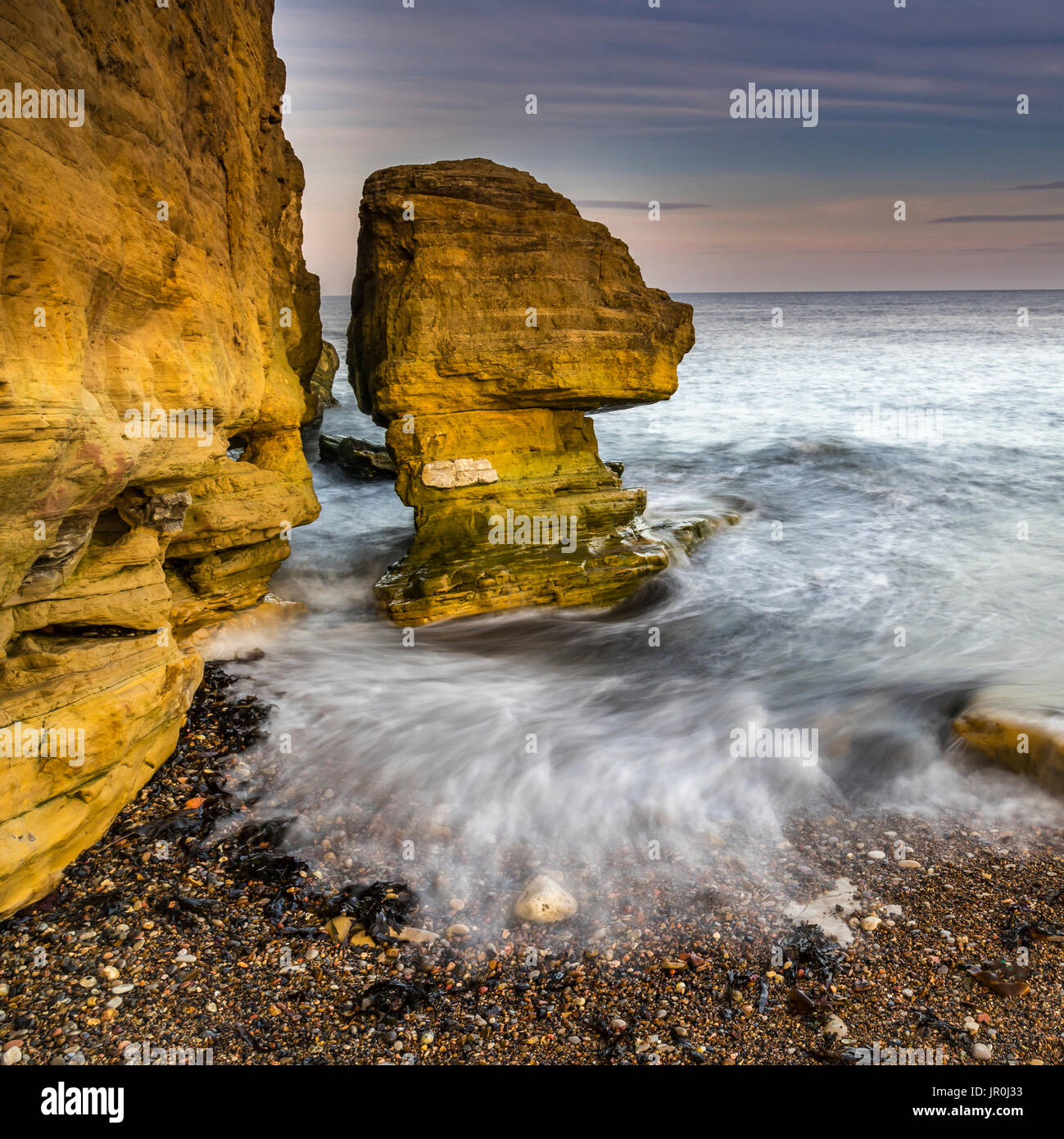 Incoming Tide On The North East Coast Of England; South Tyneside, Tyne ...