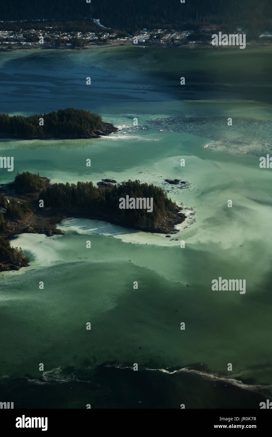 Sitka Sound, With Cloudy Water From Herring Milt; Alaska, United States ...