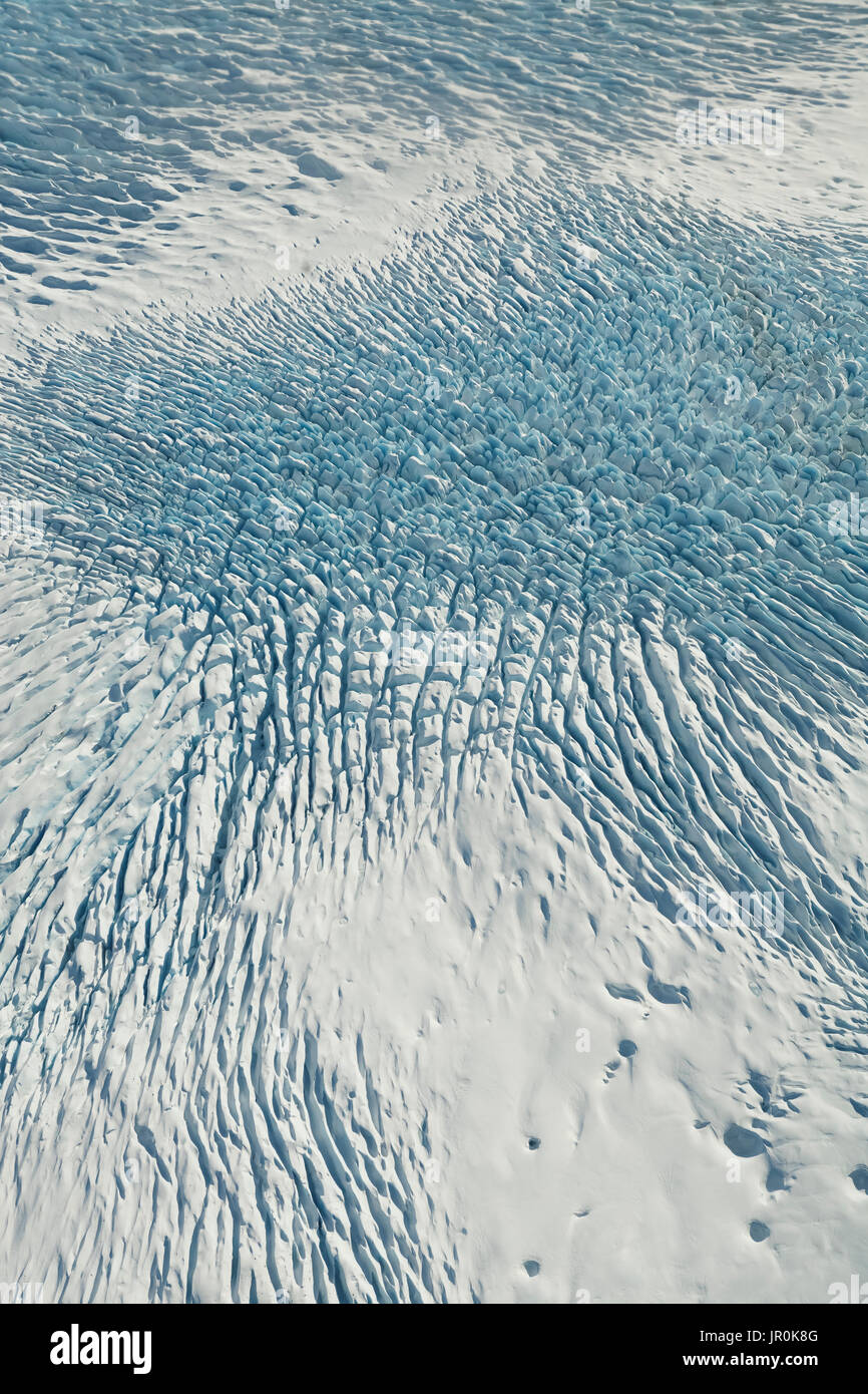 Aerial View Of Patterns In The Snow On The Mountains Of Fairweather ...