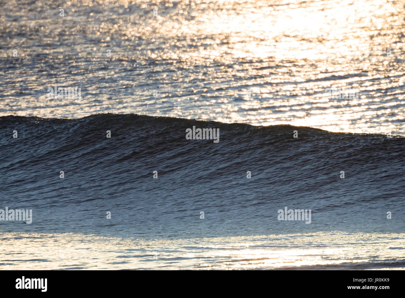 Sunlight Reflecting On The Surface Of The Water With A Swell In ...