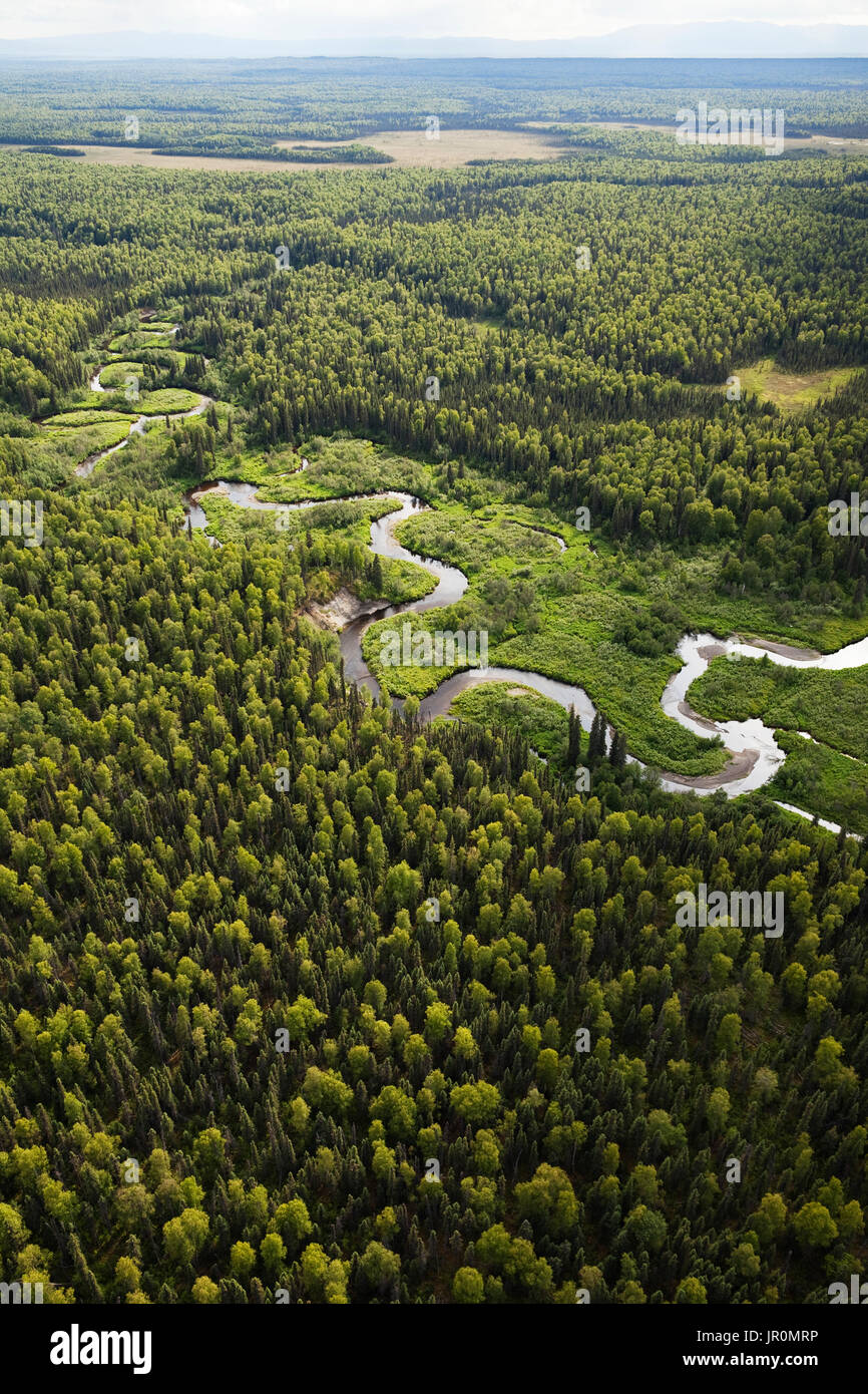 Aerial alaska matanuska river hi-res stock photography and images - Alamy